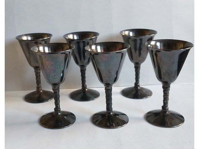 čaše set Silver F.B.Rogers ČAŠE WINE Made in Yugoslavia