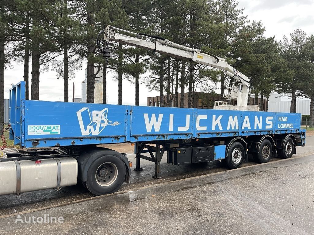 KWB STEENOPLEGGER KRAAN HIAB R130-F2 - 2x EXT + ROTATOR - 2x STUURA poluprikolica sa ravnom platformom