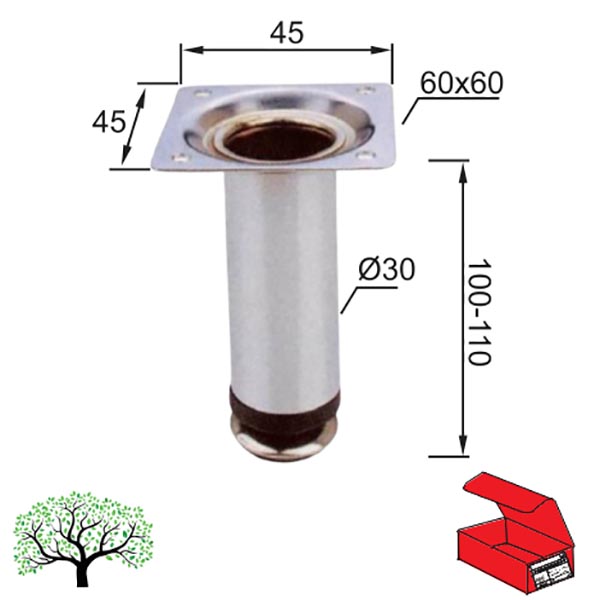 Nogica štelujuća za nameštaj NO13 HR FI30/100-110 mm OPD (0206158)