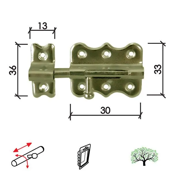 Reza za vrata 384 MS 30X33/13X36 mm DSP (0105074)