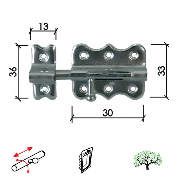 Reza za vrata 384 NIKL 30X33/13X36 mm DSP (0105072)