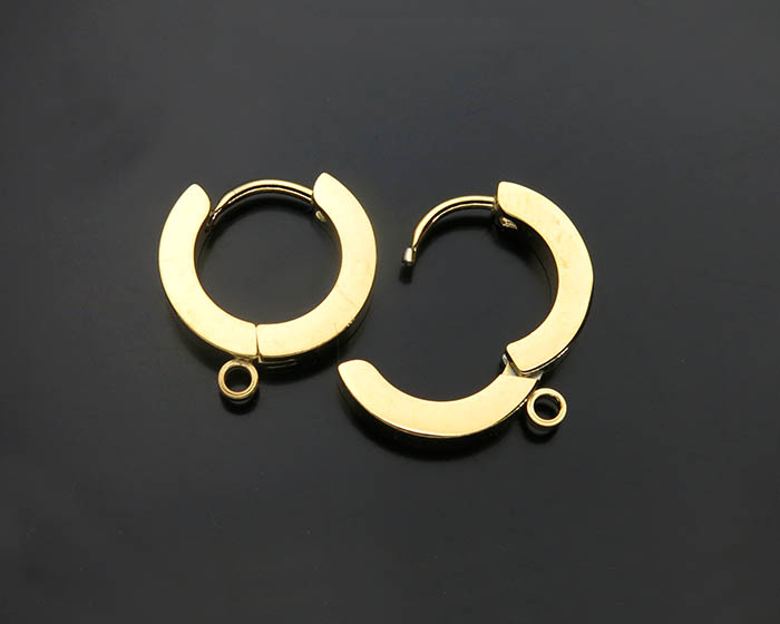KOU Alke za uši 13mm (8) Gold Color – Stainless Steel (1par)