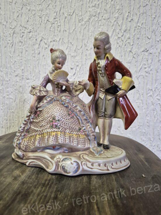 Antique German GDR Grafenthal Porcelain Figurine. Pair Lover
