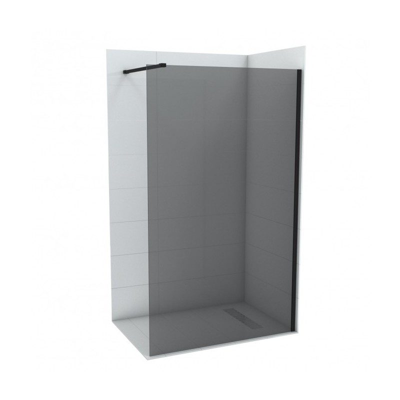 Paravan Walk-in 900x2000 Concept Monte Dark crni mat ram 8mm grey staklo C-02-SB90G