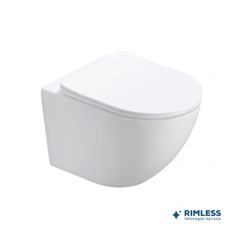 Konzolna WC šolja Minotti PERLA rimless sa softclose daskom MWH200