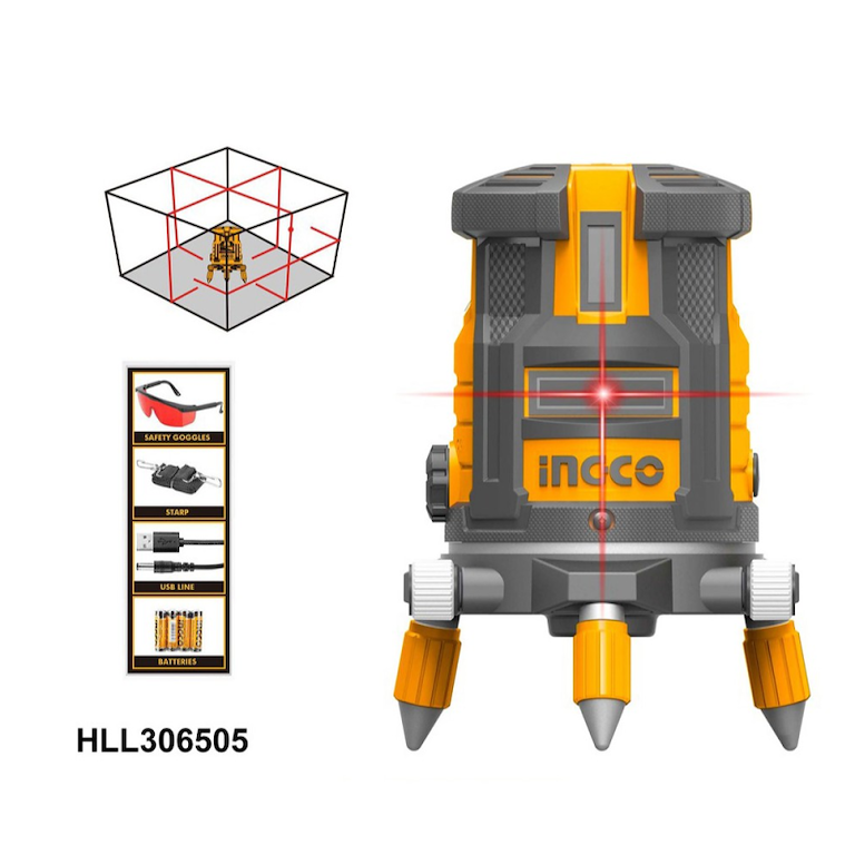 Samonivelišući linijski laser Ingco HLL306505