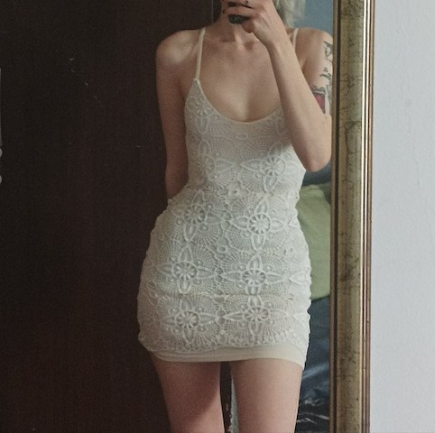 Cipkana vintage mini haljina