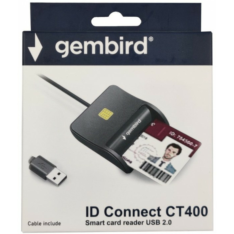 GEMBIRD GMB-CT400 Smart card reader USB 2.0 Citac za licne karte, saobracajne, bankarske