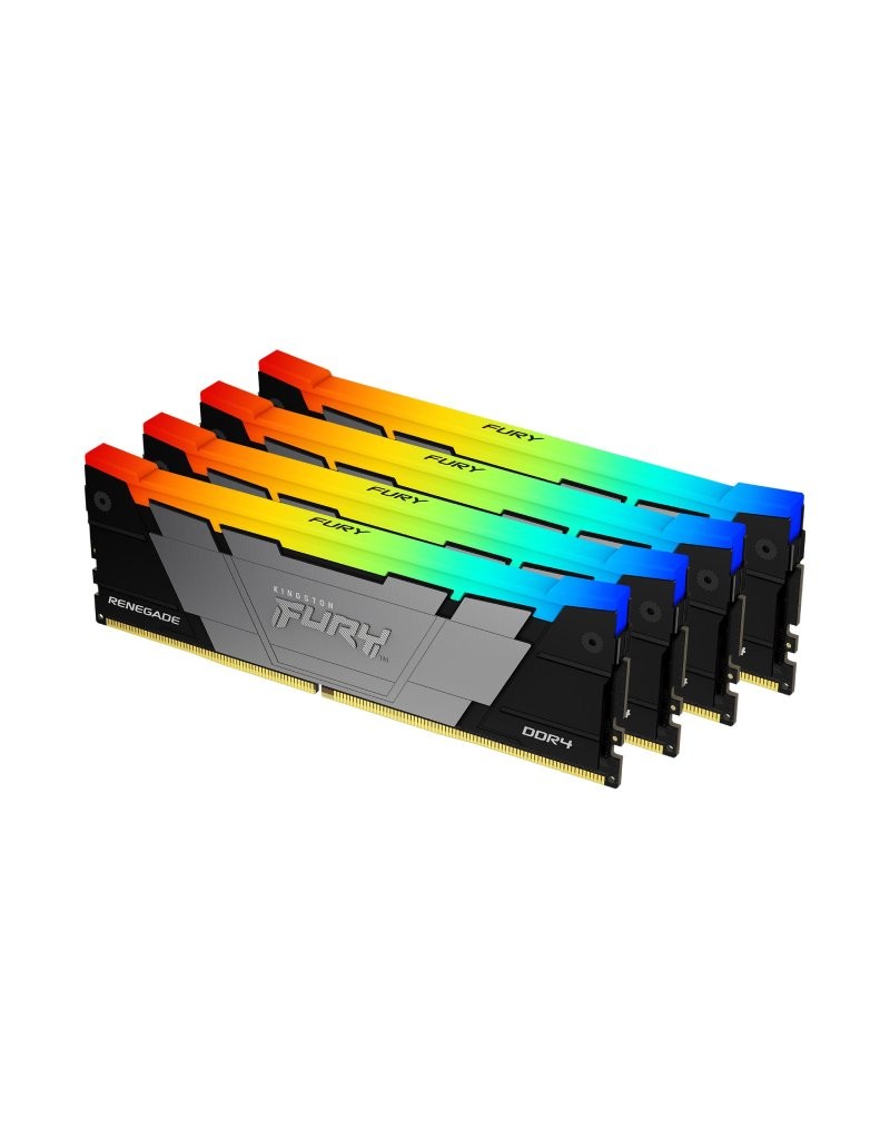 KINGSTON DIMM DDR4 128GB (4x32GB kit) 3200MT/s KF432C16RB2AK4/128 FURY Renegade RGB Black XMP