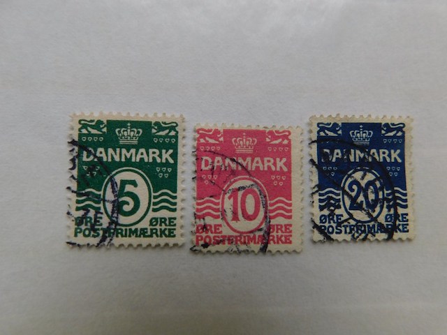 DANMARK 1912 KOMPLET SERIJA