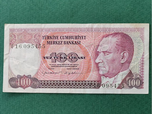 100 turskih lira 1984