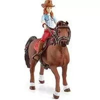 Schleich® Horse Club figure Konj sa jahačem - Hannah and Cayenne 42539