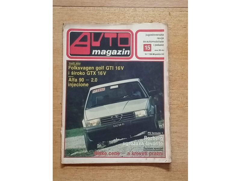 Auto Magazin - Broj 15 - 1985.g - Formula 1 - Rozberg