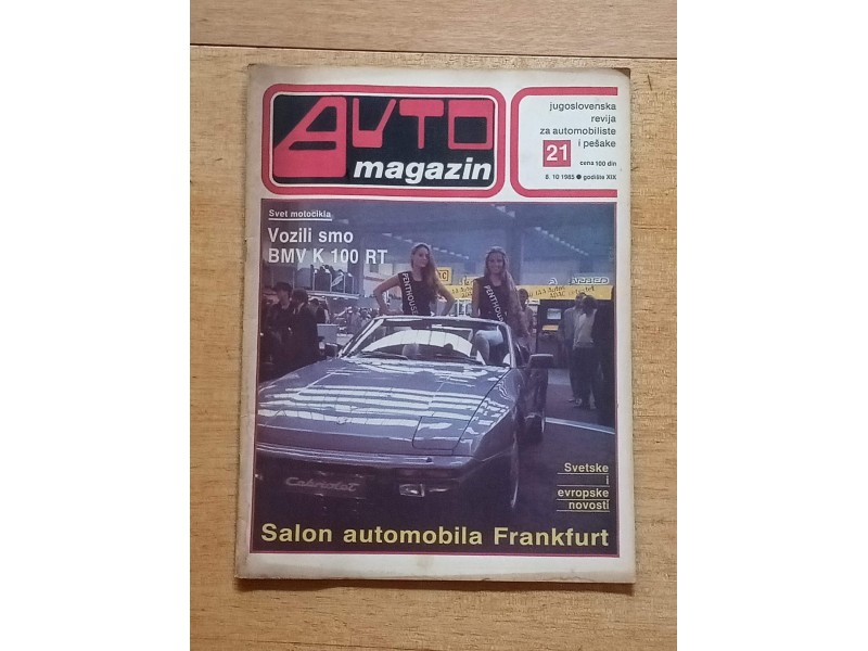 Auto Magazin - Broj 21 - 1985.g - Salon Automobila