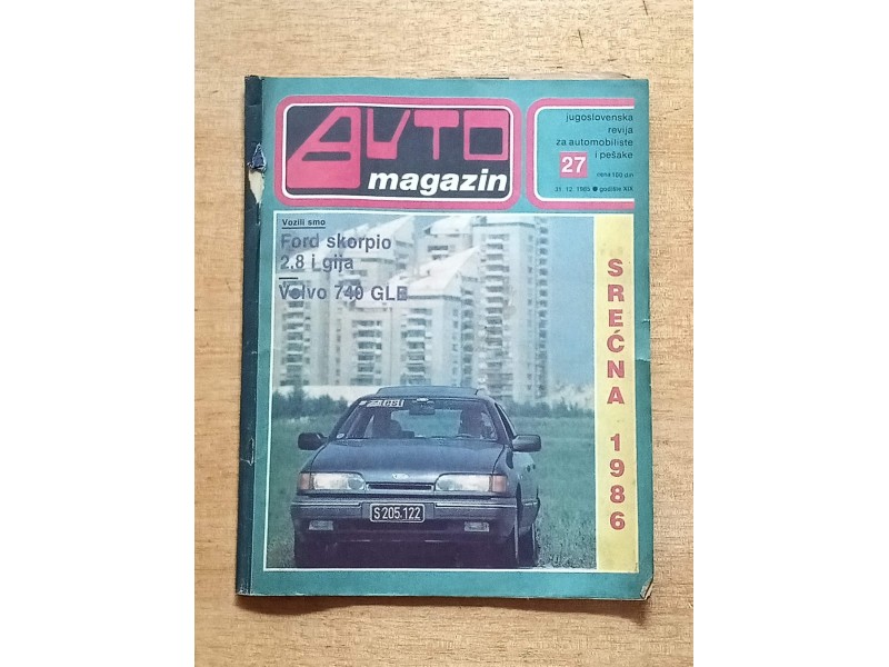 Auto Magazin - Broj 27 - 1985.g - Ford Skorpio