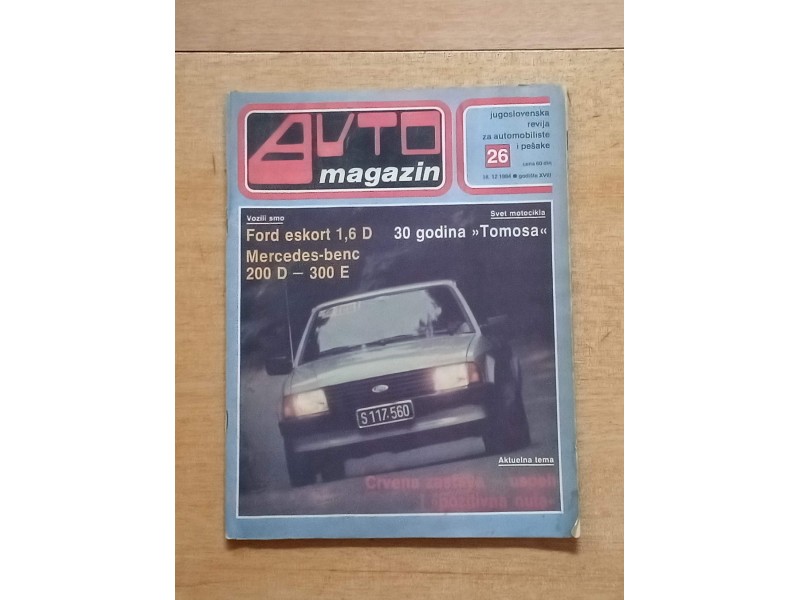 Auto Magazin - Broj 26 - 1984.g - Ford Eskort 1,6 D