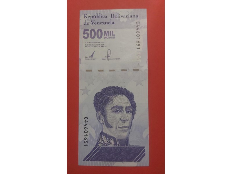 500.000.000 bolivares 2020 god Venecuela UNC