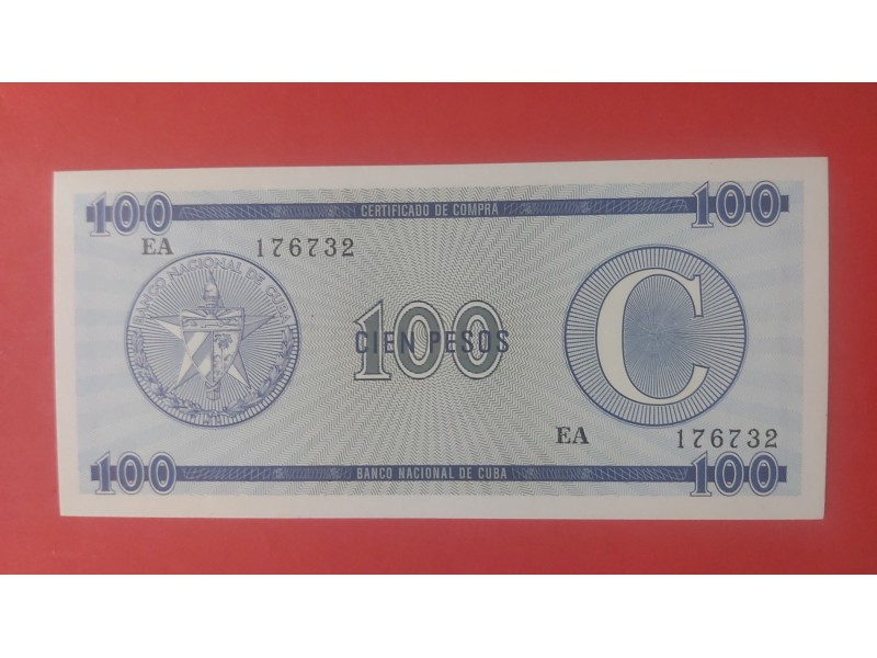 100 pesos 1985 god Kuba UNC