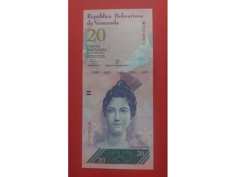 20 bolivares 2013 god Venecuela UNC