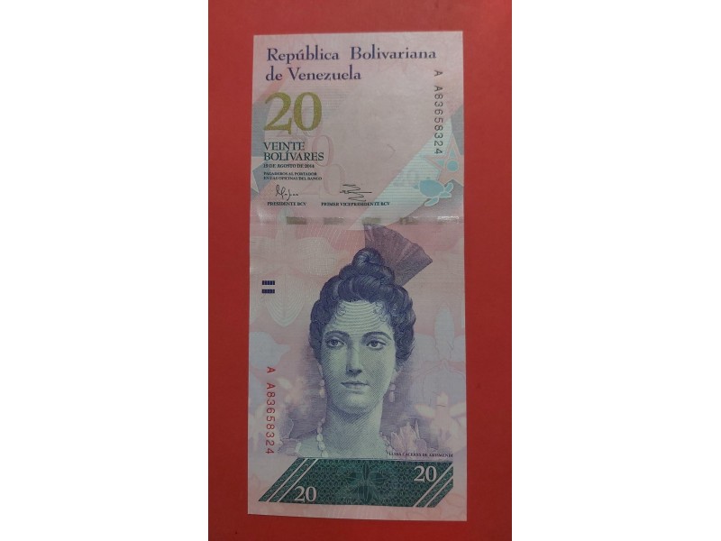 20 bolivares 2014 god Venecuela UNC