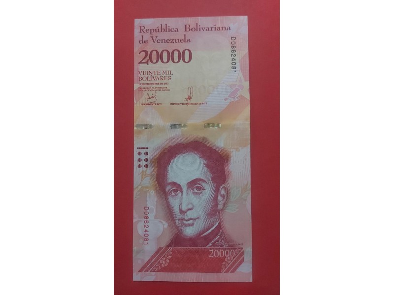 20.000 bolivares 2017 god Venecuela UNC