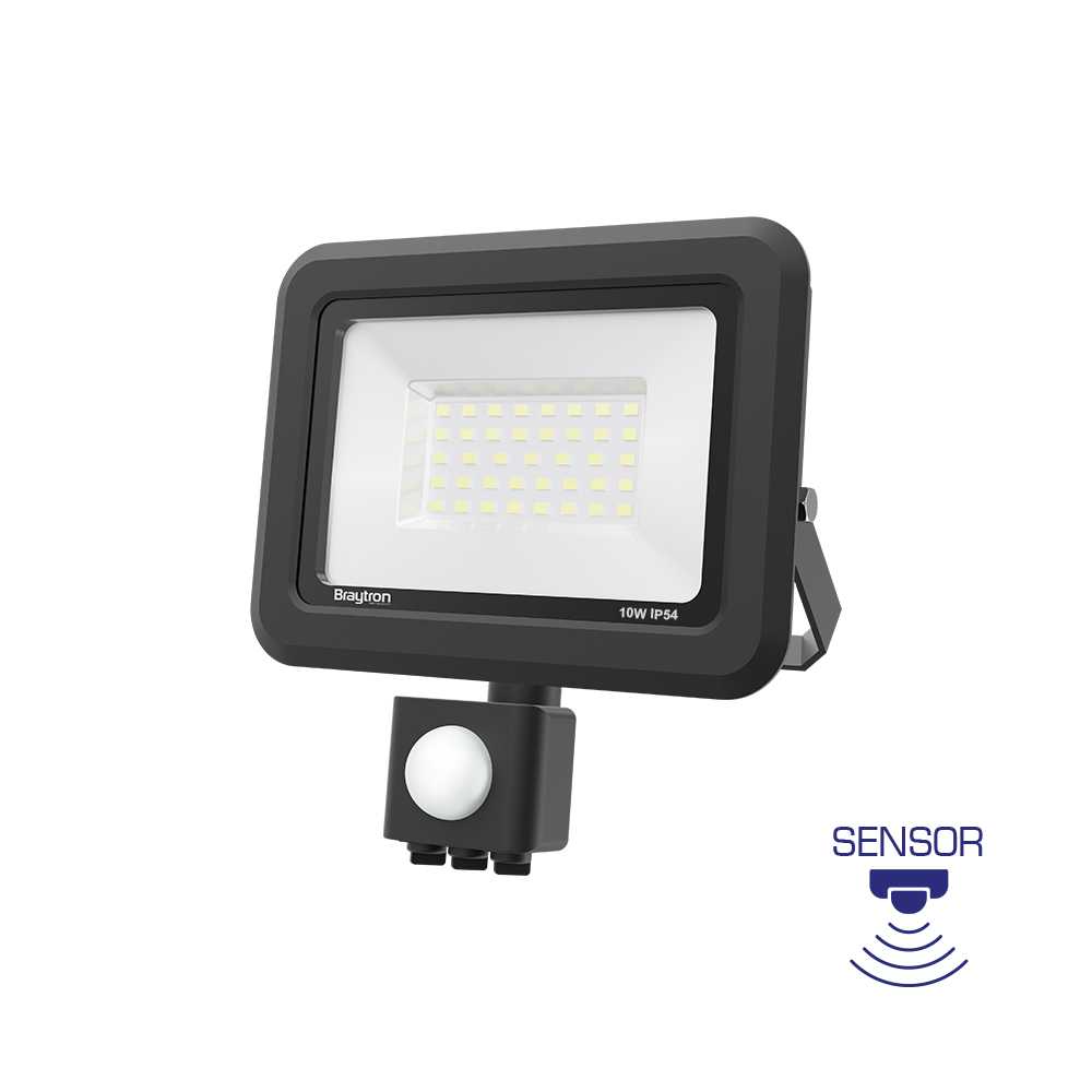 LED REFLEKTOR 10W CRNI 6500K SNS IP65