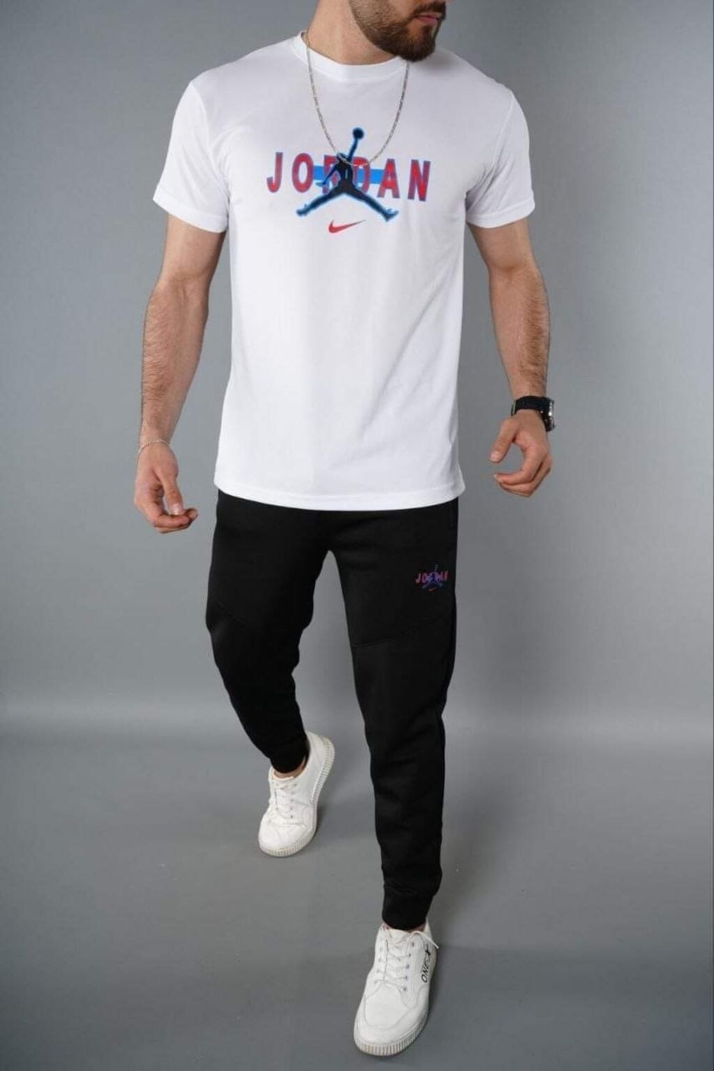 Men's T-shirt Jordan, S (EU 36), M (EU 38), L (EU 40), bоја - Bela