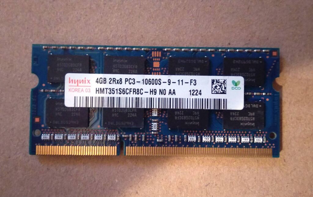Hynix 4GB DDR3 SODIMM 1333 MHz 4 GB DDR3 SODIMM 1333 MHz za laptop