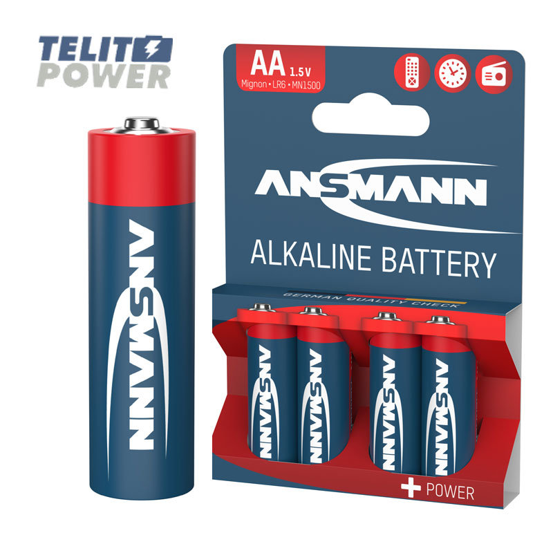 Alkalna baterija 1.5V LR6 (AA) ANSMANN - blister