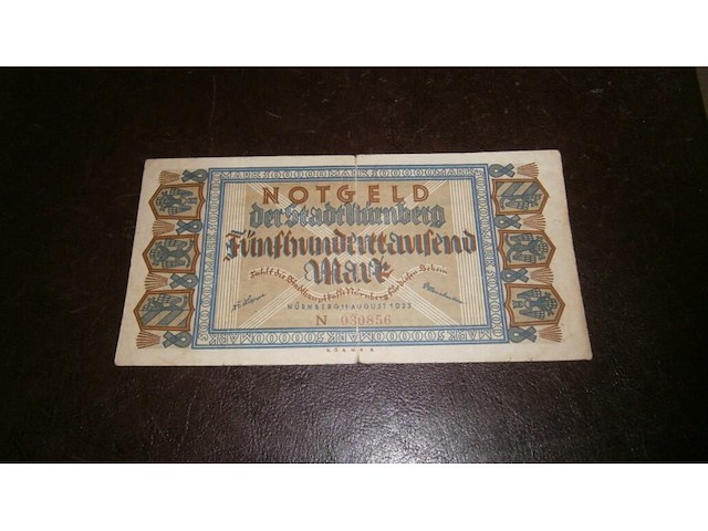 GERMANY 500.000 MARK 1923