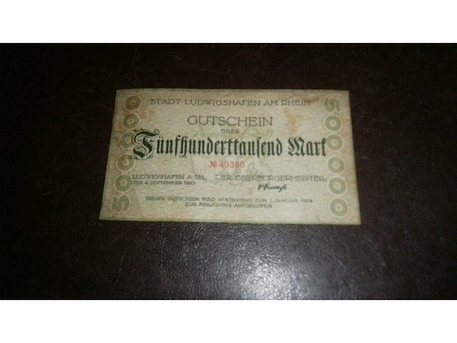GERMANY 500.000 MARK 1923