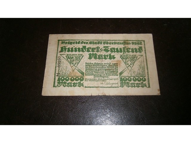 GERMANY 100.000 MARK 1923