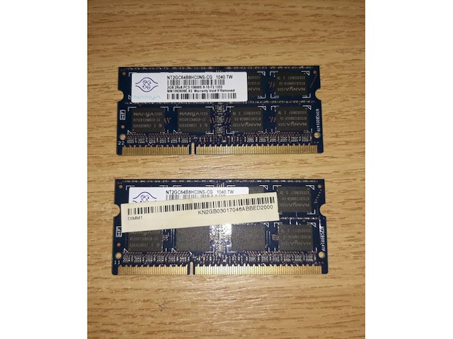 Nanya 2x2gb ddr3 1333mhz za laptop