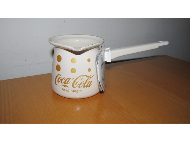 Coca cola (Koka kola) džezva Metalac bež zlatna
