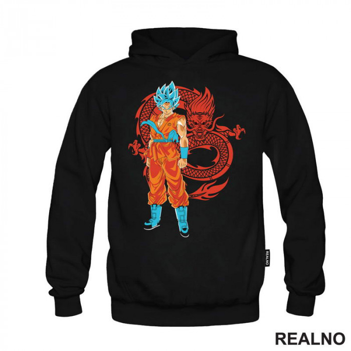 DRAGON AND BLUE SAIYAN - GOKU - DRAGON BALL - DUKS