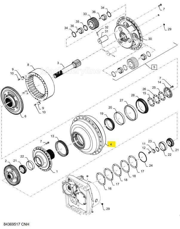 Case 84369517 krajnji pogon za Case 2050M buldožera