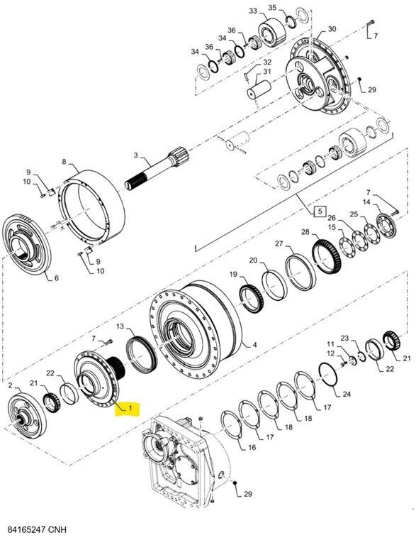 Case 84165247 krajnji pogon za Case 2050M buldožera