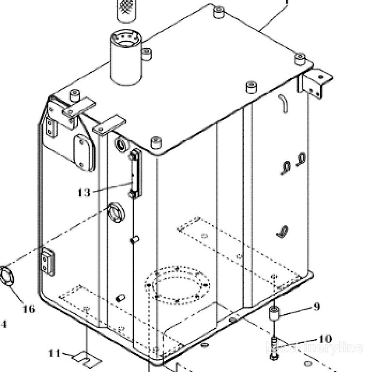 Case KLH12250 KLH12250 rezervoar za gorivo za CX160C CX180C bagera