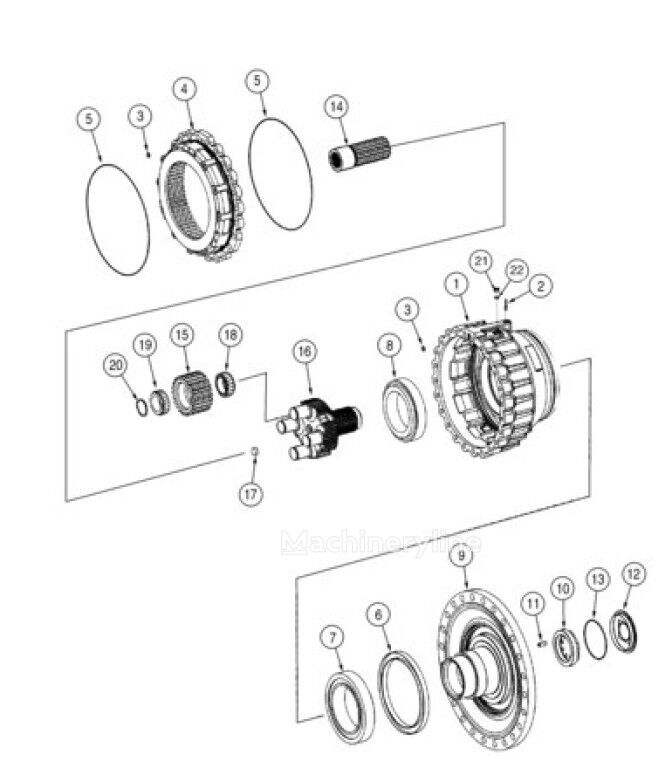 Case 84197514 osovina za 921E građevinske mašine