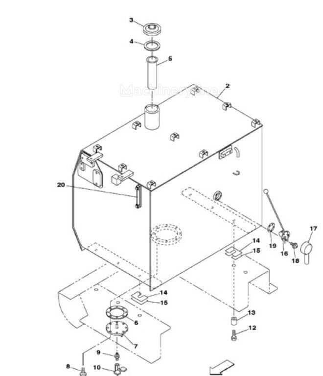 Case KTH13300 rezervoar za gorivo za CX470B građevinske mašine