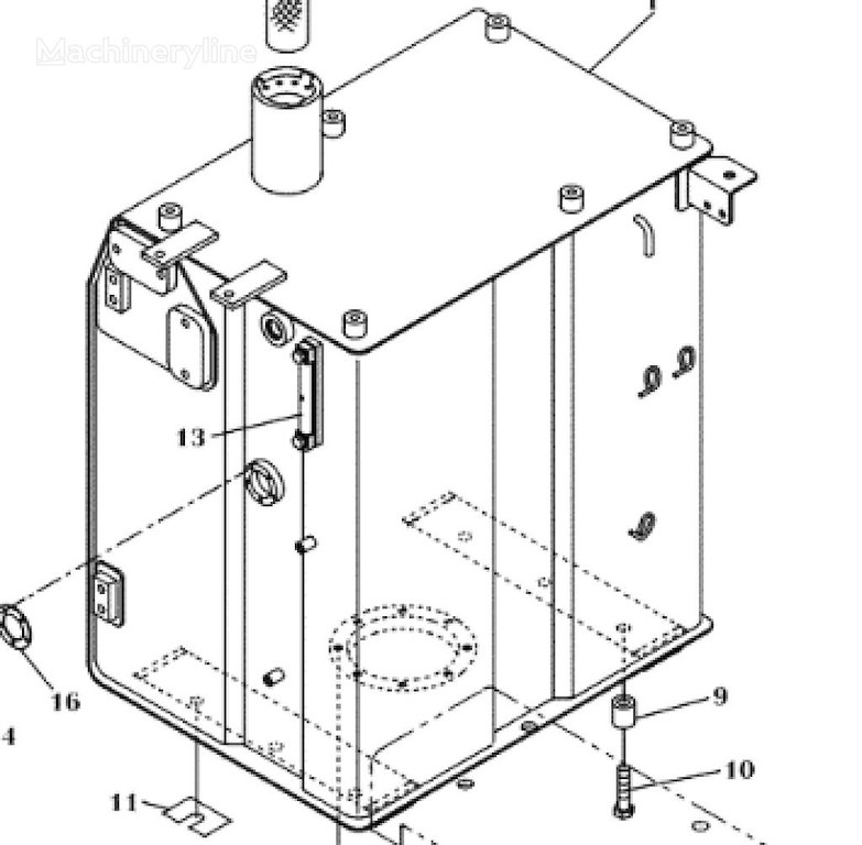 Case KLH13160 KLH13160 rezervoar za gorivo za CX160C CX180C građevinske mašine