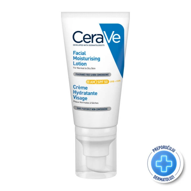 CeraVe Hidratantna nega za lice za normalnu do suvu kožu SPF50, 52 ml