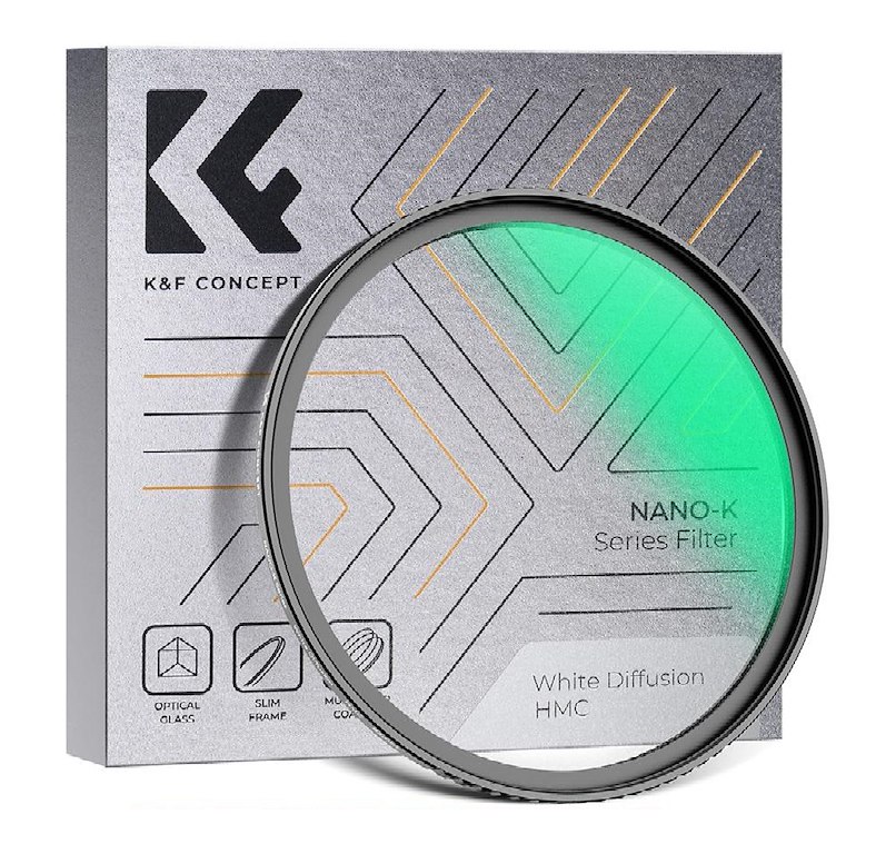 K&F Concept 77mm White Mist Diffusion Filter Dreamy Cinematic Effect KF01.2427