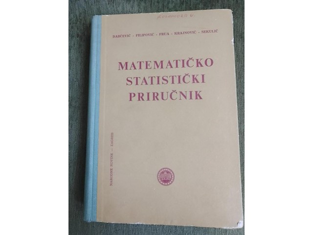 Matematičko statistički priručnik