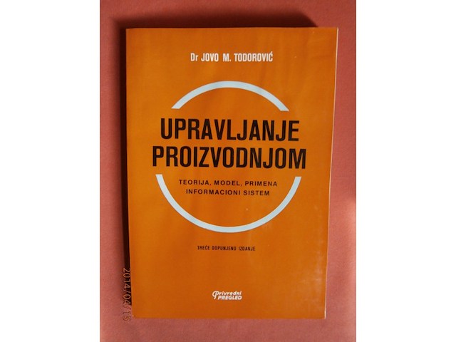 Upravljanje priozvodnjom, Jovo Todorović