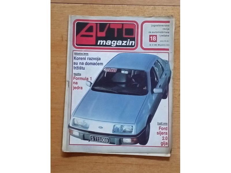 Auto Magazin - Broj 18 - 1983.g - Formula 1 Na Jedra