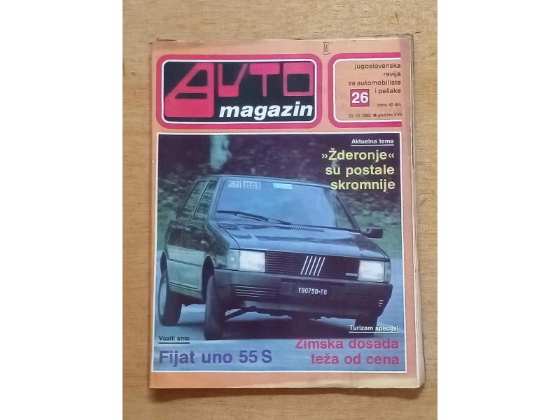 Auto Magazin - Broj 26 - 1983.g - Fijat Uno 55 S