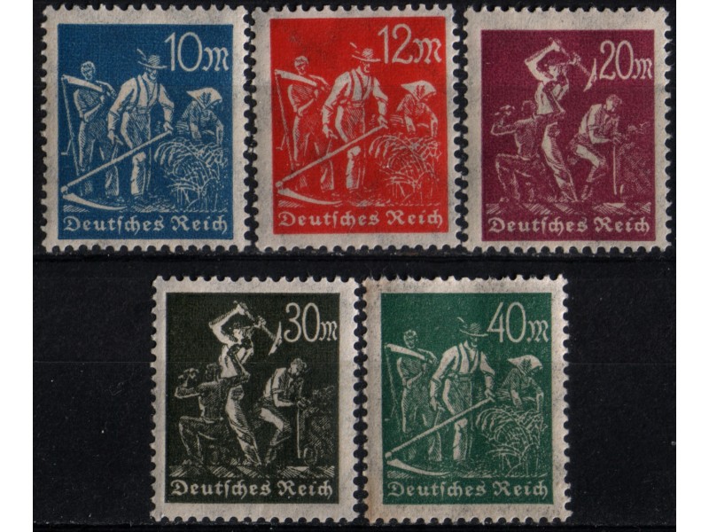 kt615n dec1922 DeutschesReich Mi238-45 ** 5/8