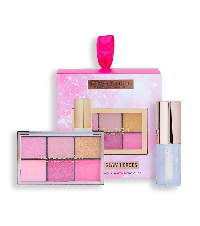 MAKEUP REVOLUTION Set za šminkanje, Mini Soft glam Heroes, 2 proizvoda