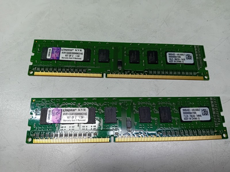 2x2gb ddr3 kingston 1333mhz ispravne
